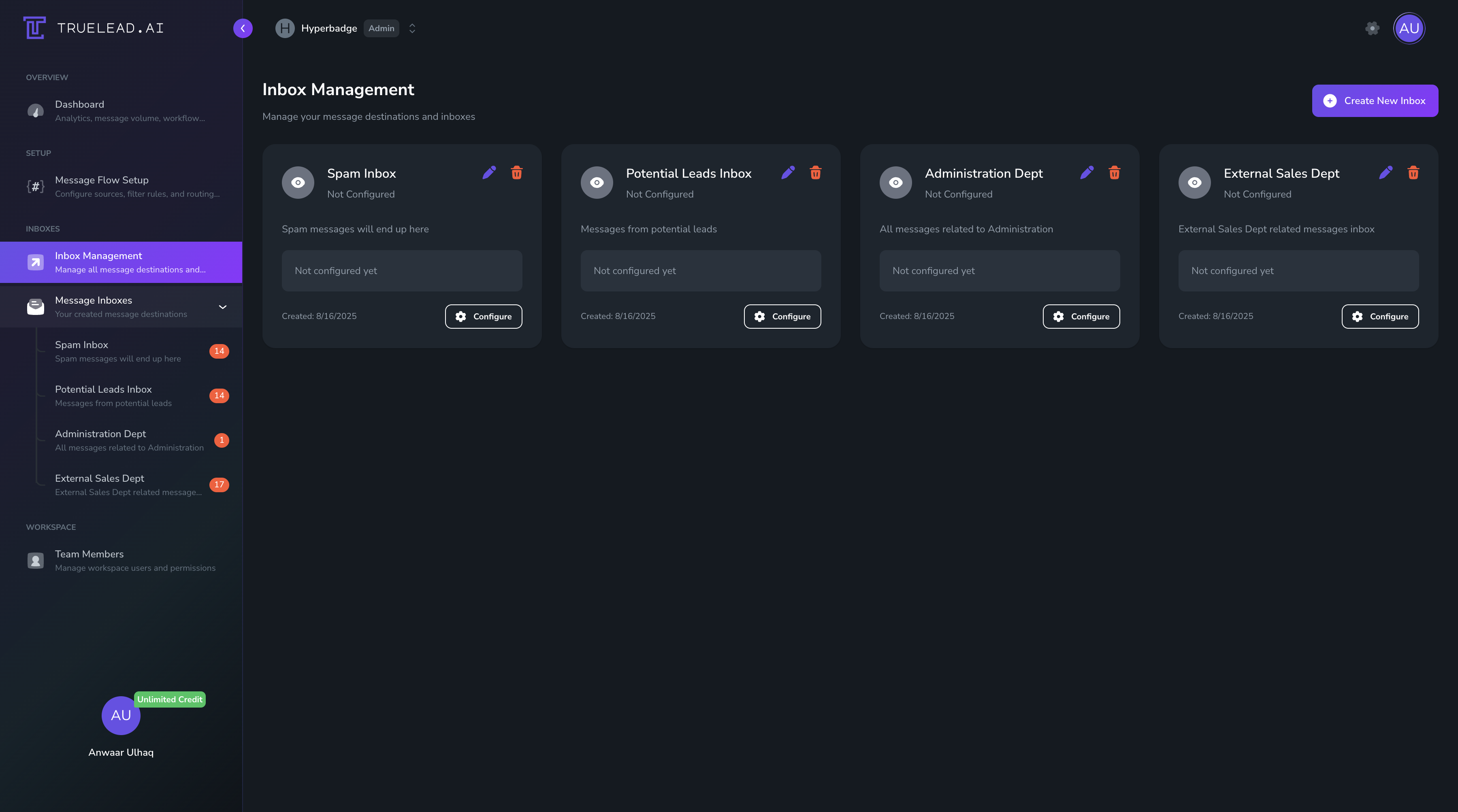 Message Management - TrueLead AI Documentation